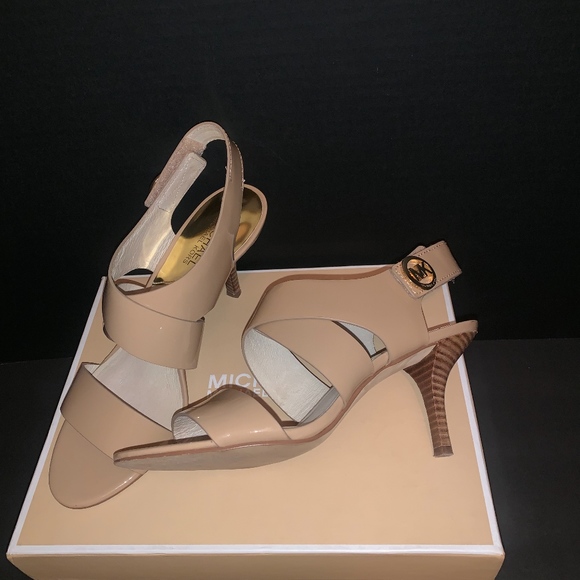 MICHAEL Michael Kors | Shoes | Michael Kors Tan Patent Crisscrossed ...